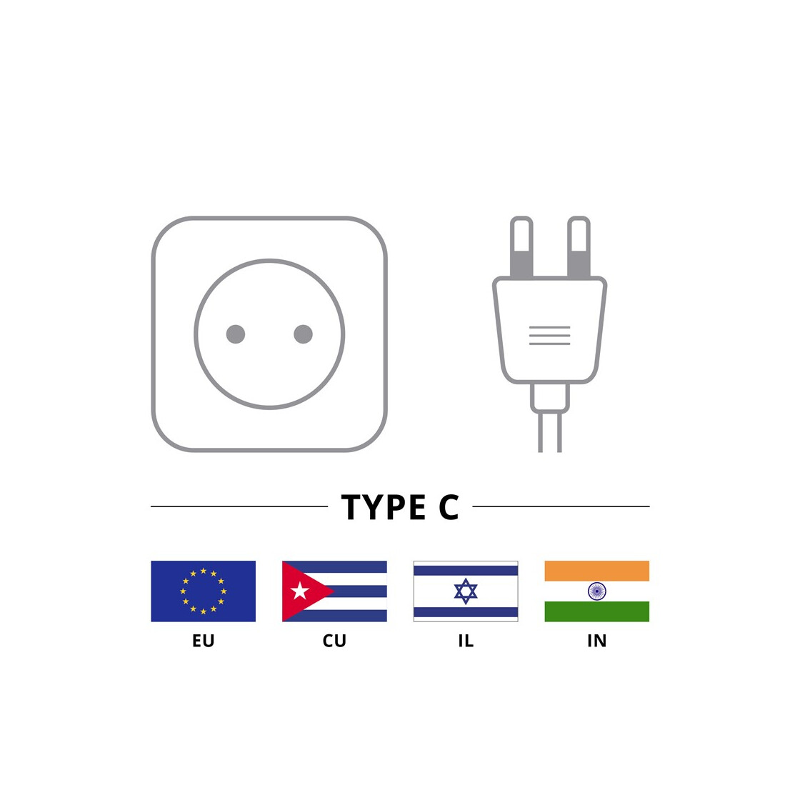 Goobay Euro Kabel zum Konfektionieren mit Schalter, 1,5 m, Weiß, Weiß ...