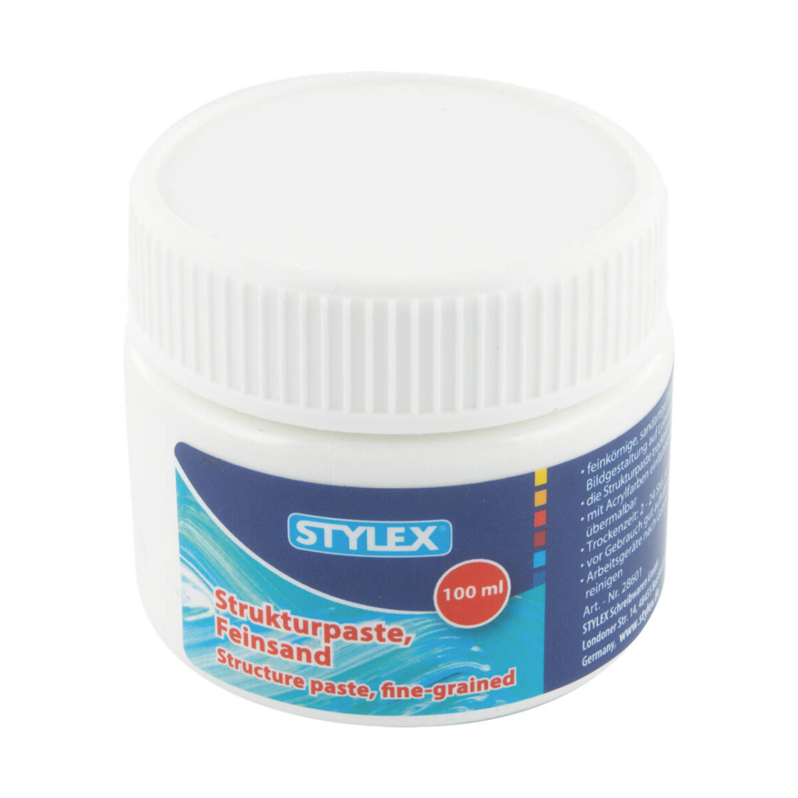 Stylex 28601 Strukturpaste Künstlerpaste feinsand weiß matt 100 ml Do ...