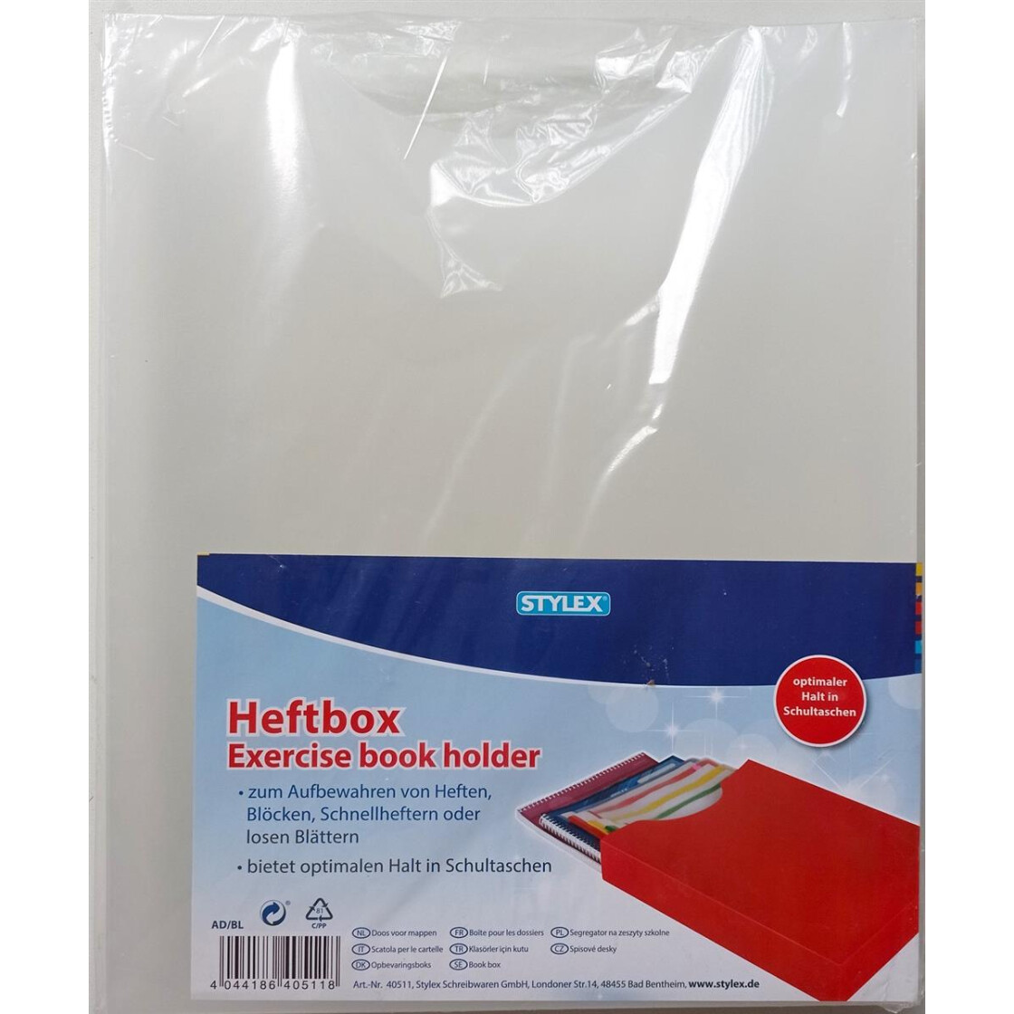 Stylex 40511 Heftbox, DIN A4, farbig, oben offen, 2,99