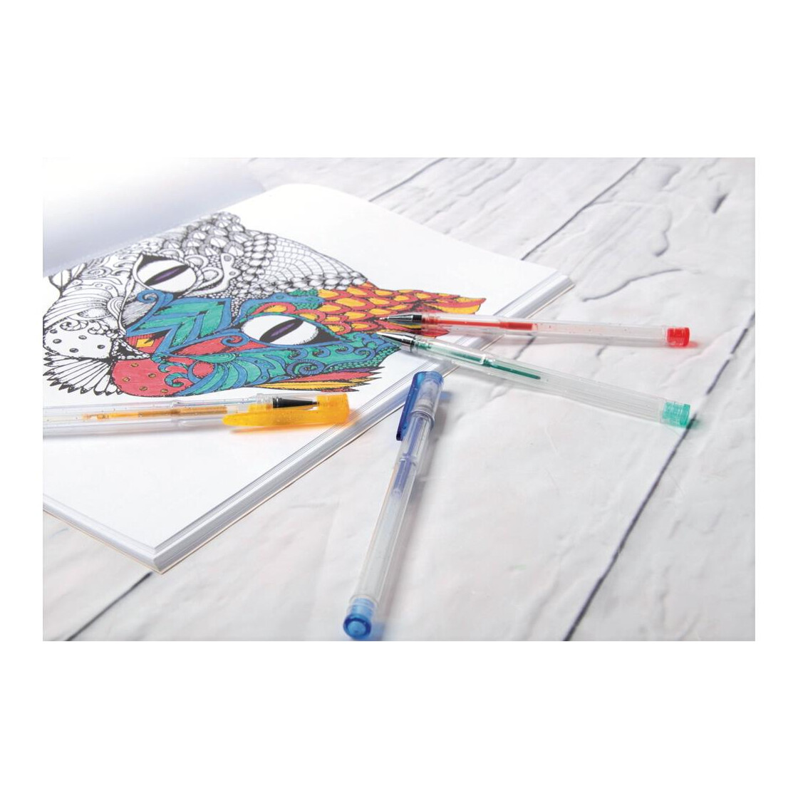 Stylex Gelschreiber, 24er Set Metallic, Neon, Glitter, 4,99